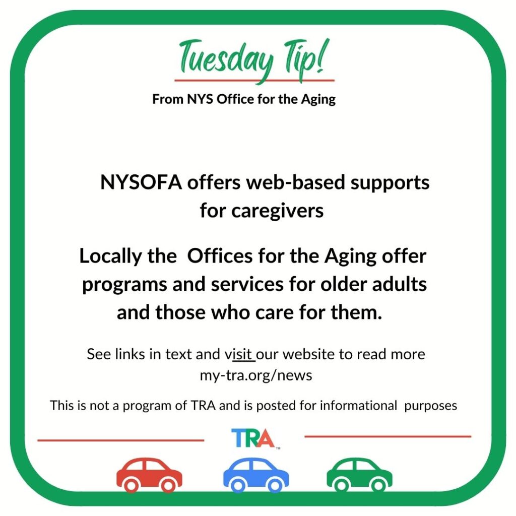 Web-based support from NYS Office for the Aging - TRA